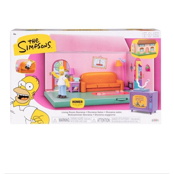 Jakks Pacific | Toys | The Simpsons Living Room Diorama House Playset ...